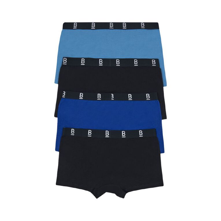 B FOR BONDS Men's Trunks 4 Pack Blue Dark | The Warehouse