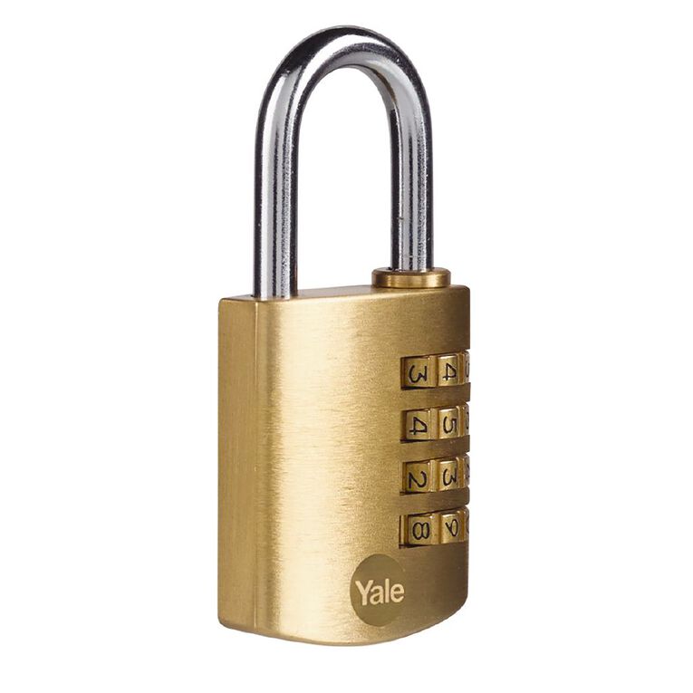 Yale Brass Combination Padlock 40mm | The Warehouse