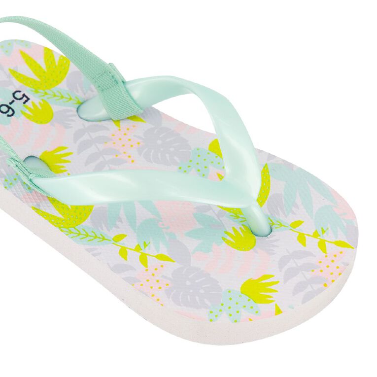 Young Original Junior Kids' Recycled Printed Jandals Aqua | The Warehouse