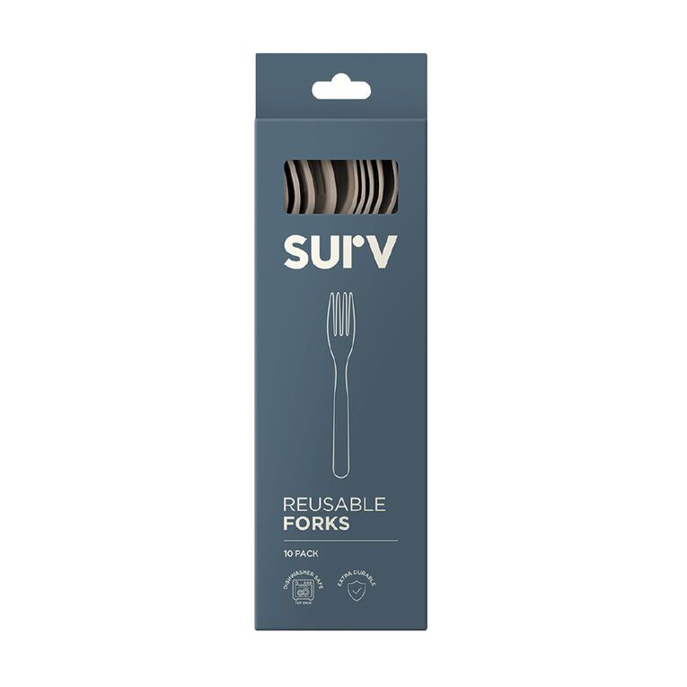 SURV. Reusable Fork 10 Pack | The Warehouse