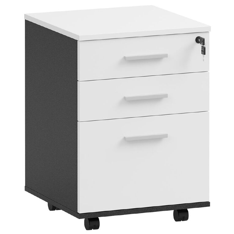 Workspace 925 Mobile 3 Drawer White | The Warehouse