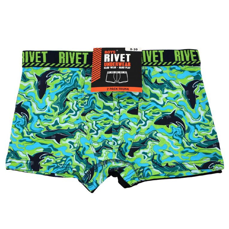 Rivet Boys' Trunks 2 Pack Green | The Warehouse