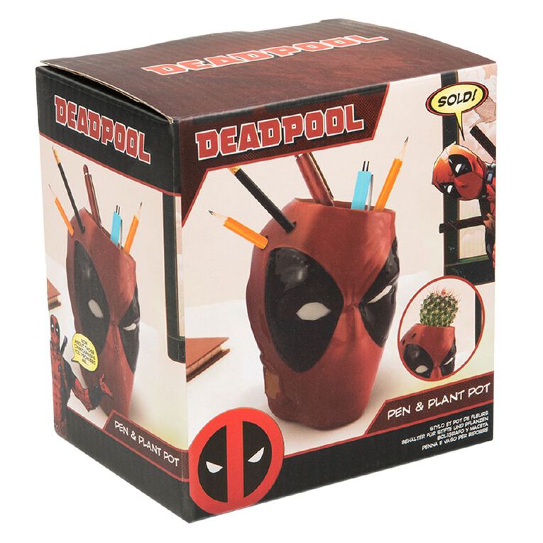 Paladone Marvel Deadpool Pen and Plant Pot | The Warehouse