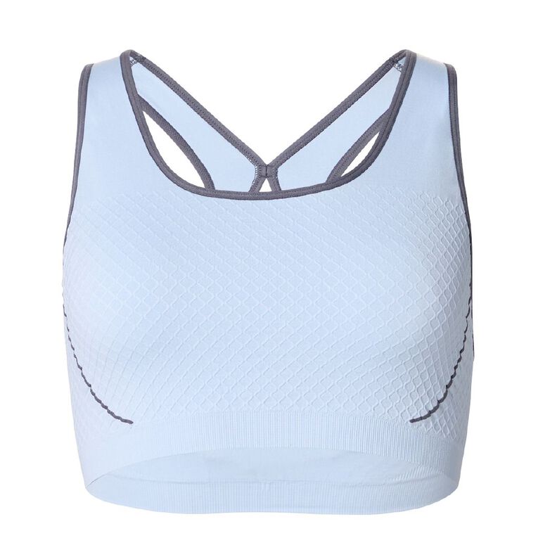 Active Intent Women's Wirefree Racer Crop Blue | The Warehouse
