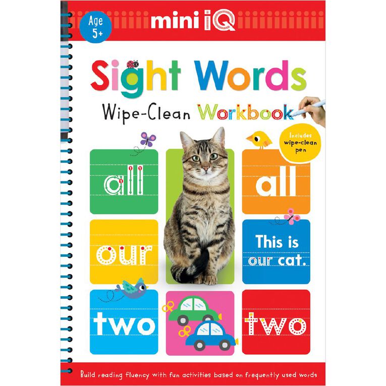Mini iQ Sight Words Wipe-Clean Workbook | The Warehouse