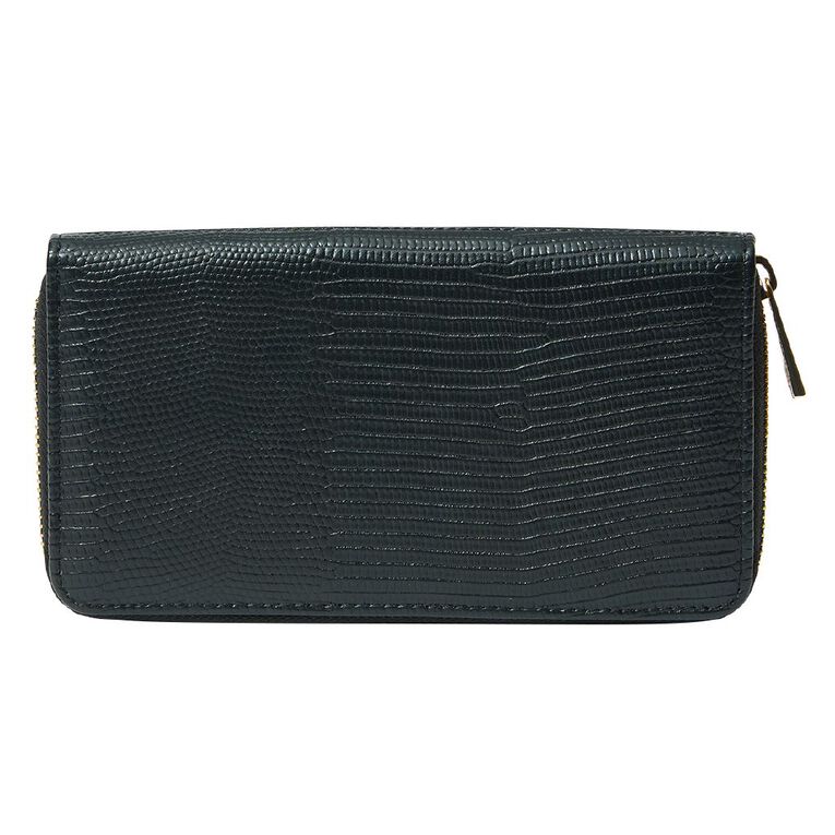 H&H Large Zip Purse Black | The Warehouse