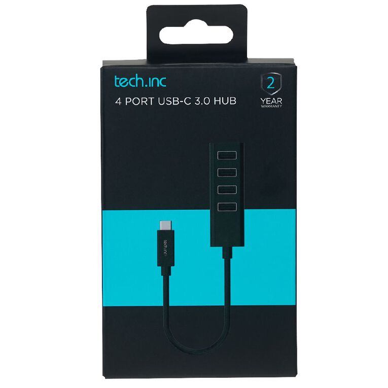 Tech.Inc USB-C 4 Port USB Adapter | The Warehouse