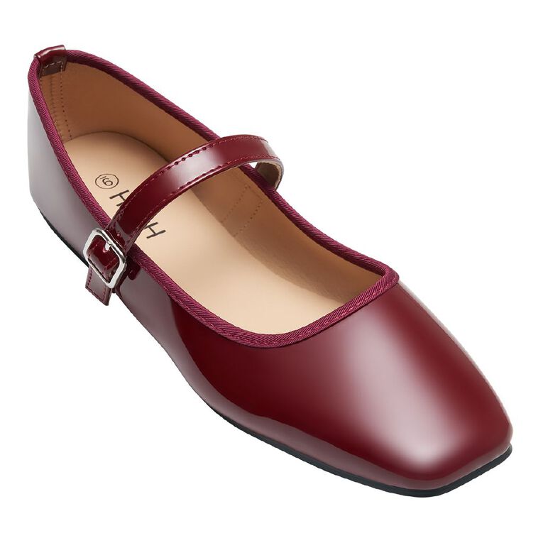 H&H Women's Mary Ballet Red Dark | The Warehouse