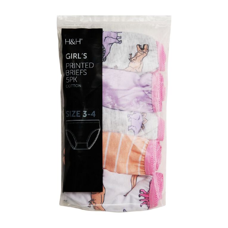H&H Kids' Briefs 5 Pack Multi-Coloured | The Warehouse