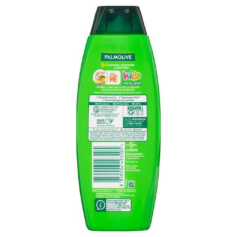 Palmolive Kids' 3-in-1 Happy Apple 350ml 350ml | The Warehouse