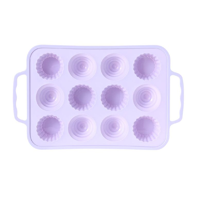 Living & Co Silicone 6 Double Cupcake Pan Lilac Lilac | The Warehouse