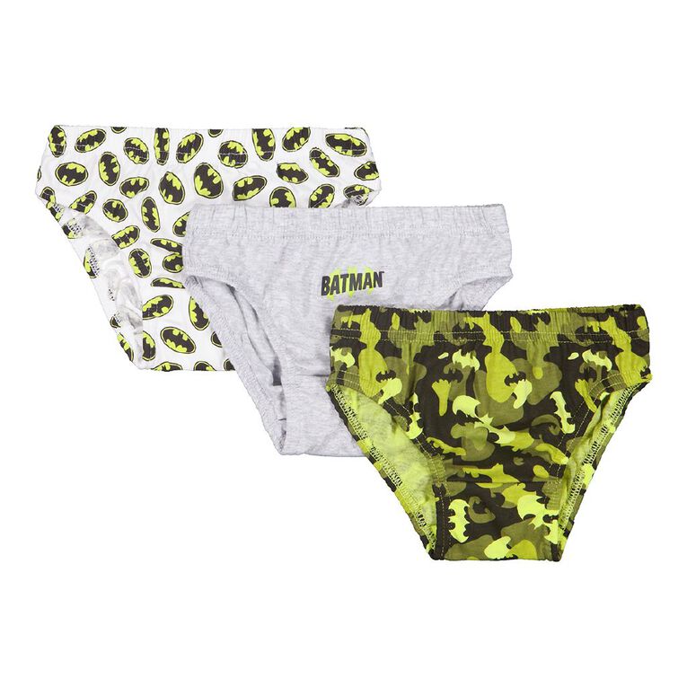Batman Men's Briefs 3 Pack Black/Grey | The Warehouse
