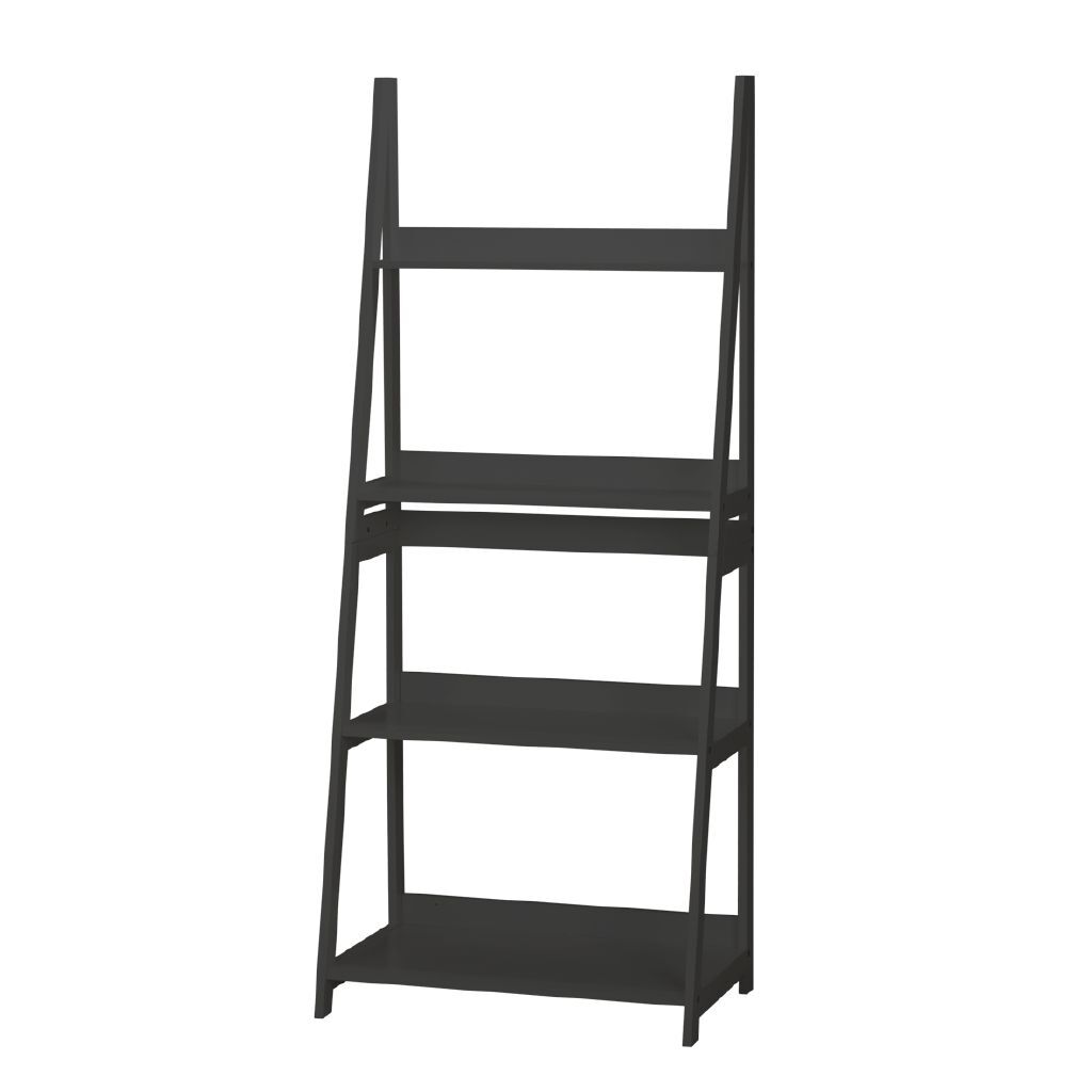Living Co Ladder Shelf 4 Tier Black Black The Warehouse