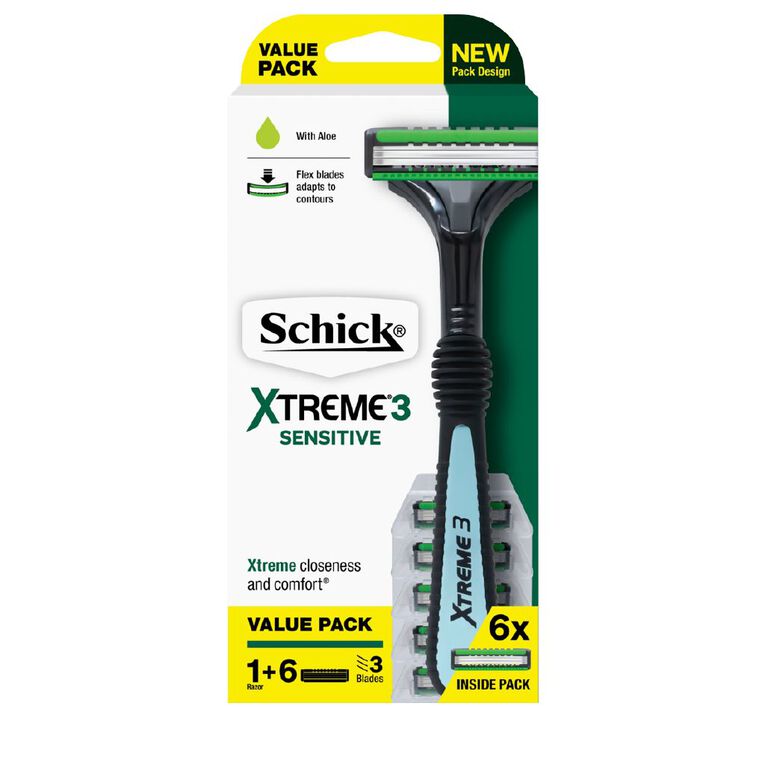 Schick Xtreme3 6+1 Value Pack Disposable Razors | The Warehouse