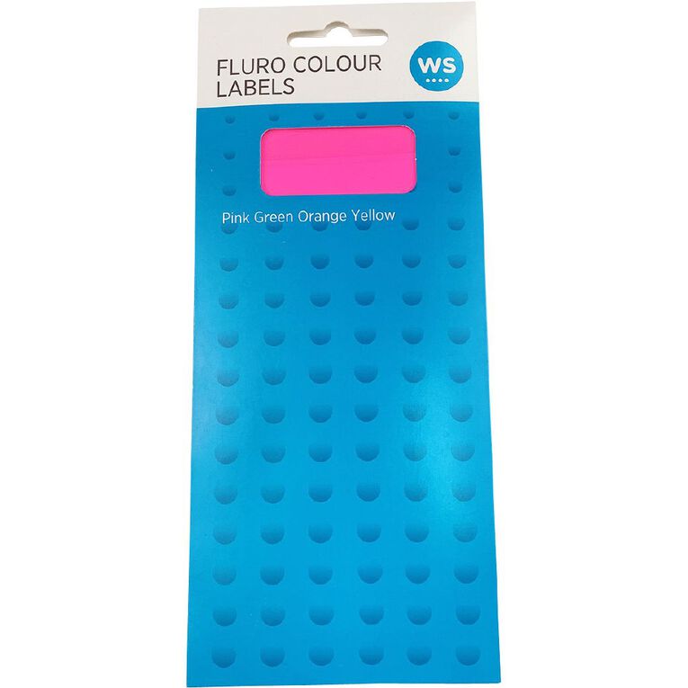 Fluorescent Colour Labels Multi-Coloured 4 Pack Multi-Coloured | The ...