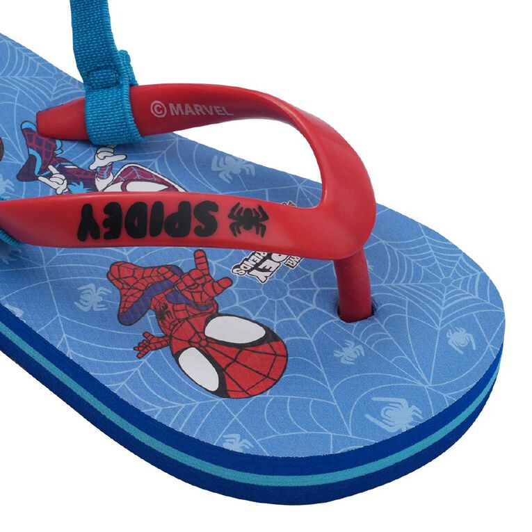 Spider-Man Junior Kids' Jandals Blue Mid | The Warehouse