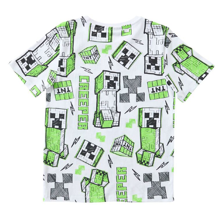 Minecraft Short Sleeve Tee White | The Warehouse