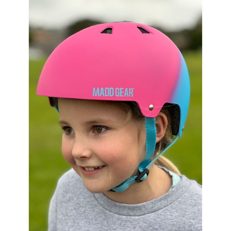 MADD Dial Fit System Helmet Size 56-59cm Pink/Blue | The Warehouse