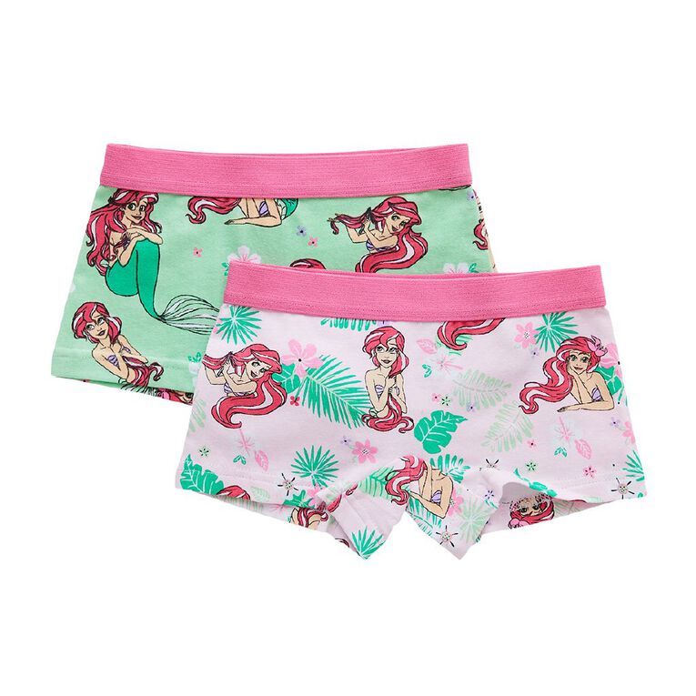Little Mermaid Girls' Shorties 2 Pack Pink | The Warehouse