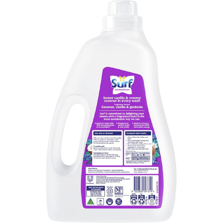 Surf Laundry Liquid Coconut Dream 2L | The Warehouse