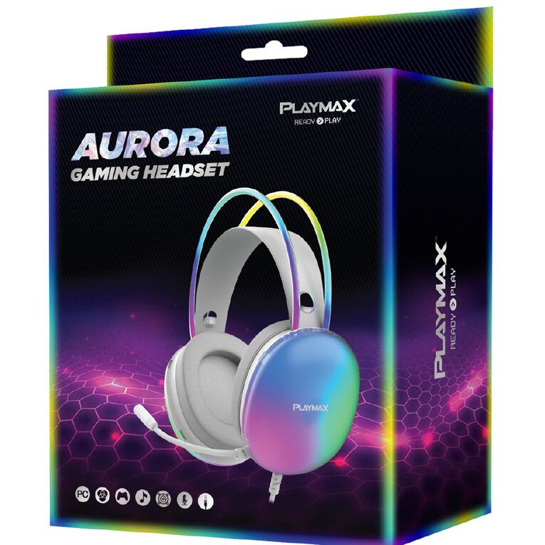 Playmax Aurora Gaming Headset | The Warehouse