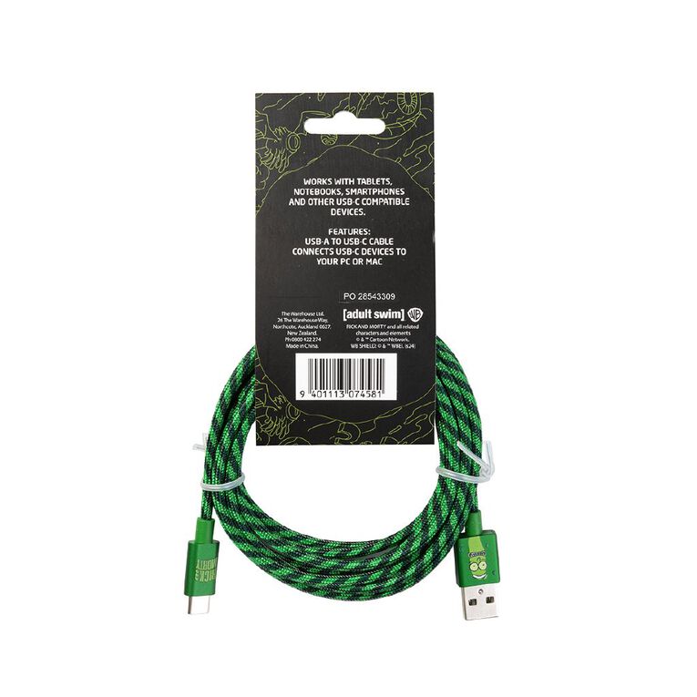 Rick and Morty USB-C Cable 2m | The Warehouse
