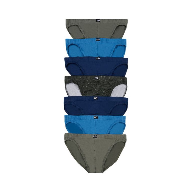 Rio Men's Slim Fit Briefs 7 Pack Blue/Navy | The Warehouse
