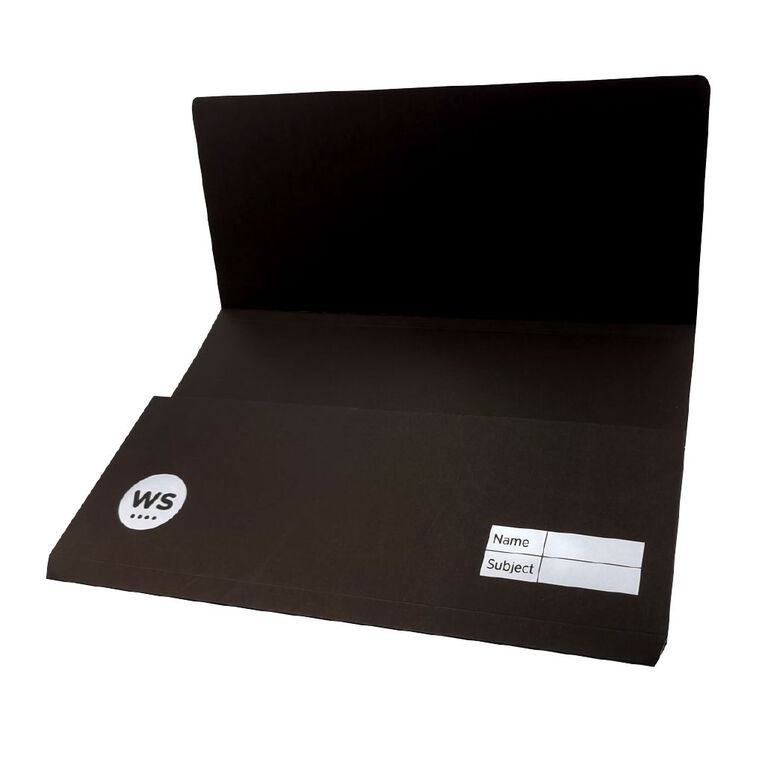 WS Manilla Document Wallet Black Foolscap Black | The Warehouse