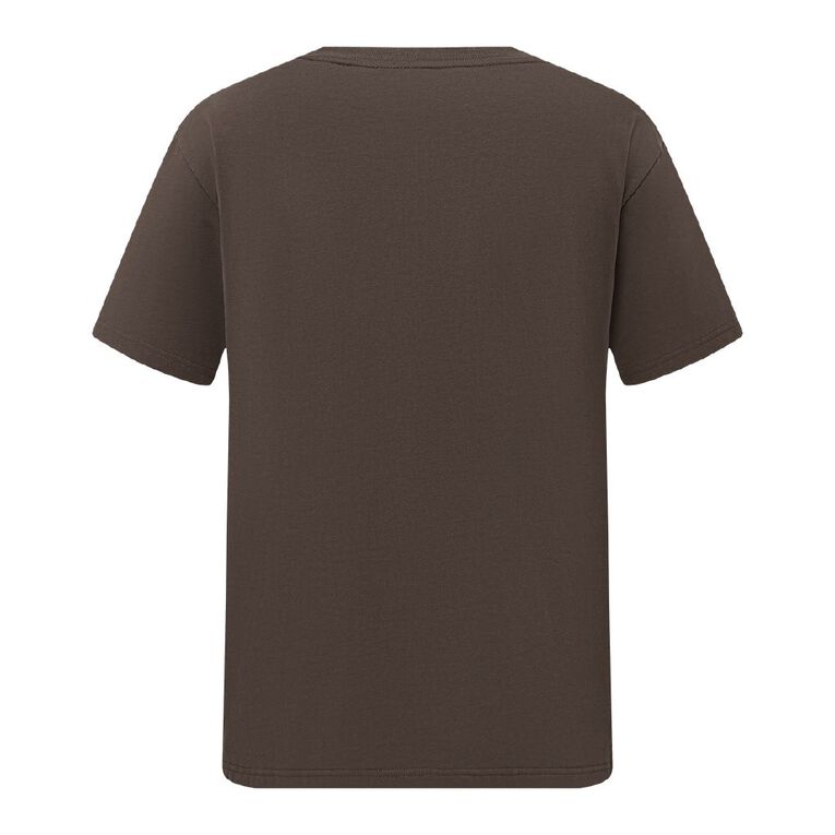Garage Men's Boxy Tee Brown Dark | The Warehouse