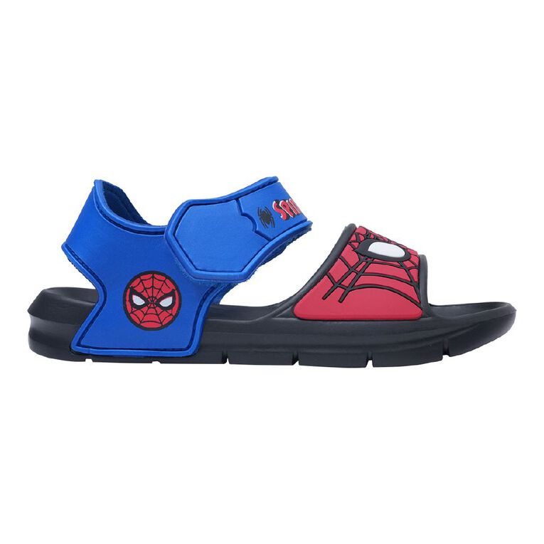 Spider-Man Black Kids' Beach Sandals Black | The Warehouse