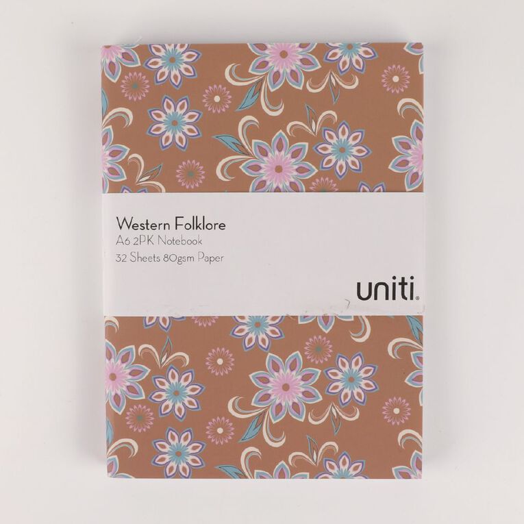 Uniti Western Folklore Notebook A6 2 Pack | The Warehouse