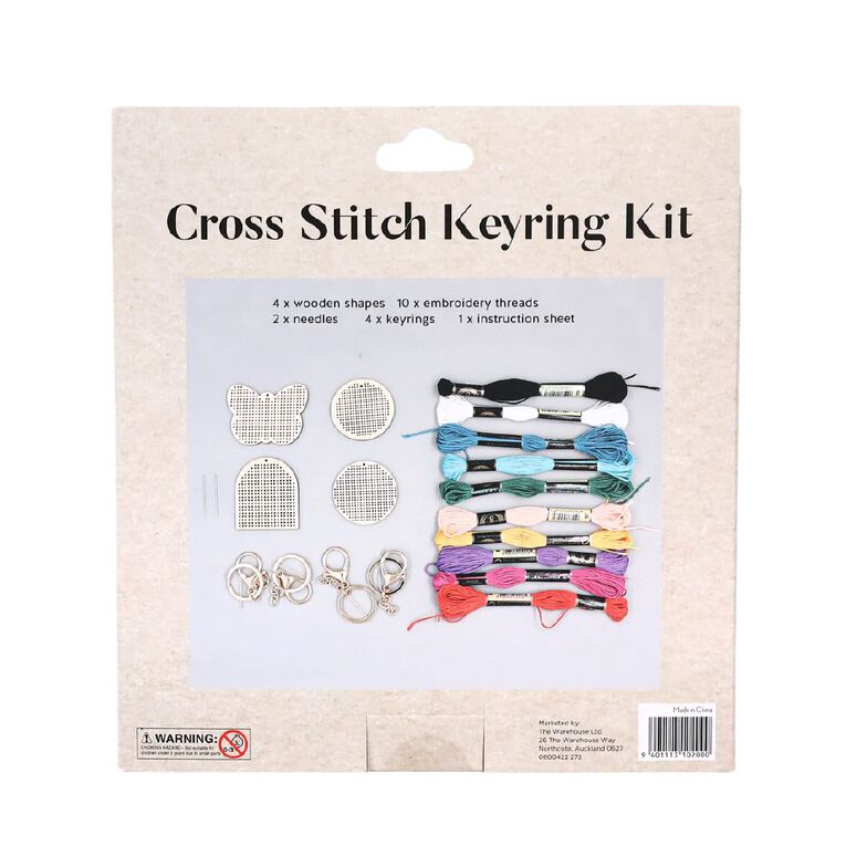 Cross Stitch Keyring Kit | The Warehouse
