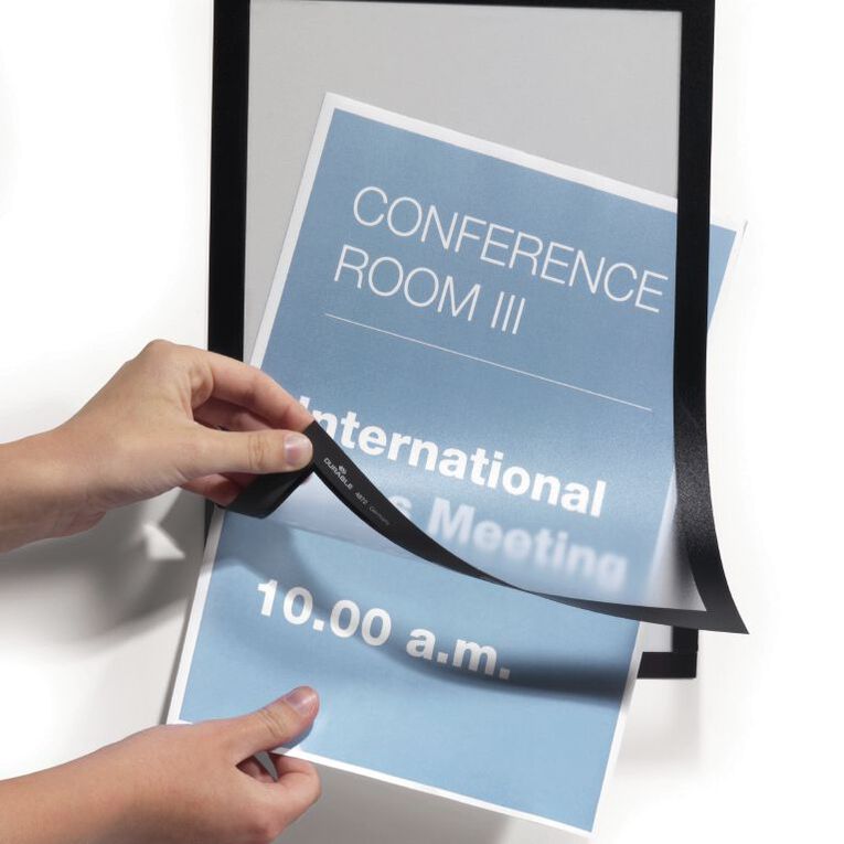 DURAFRAME Self Adhesive Sign 1 Pack Silver A4 Silver | The Warehouse