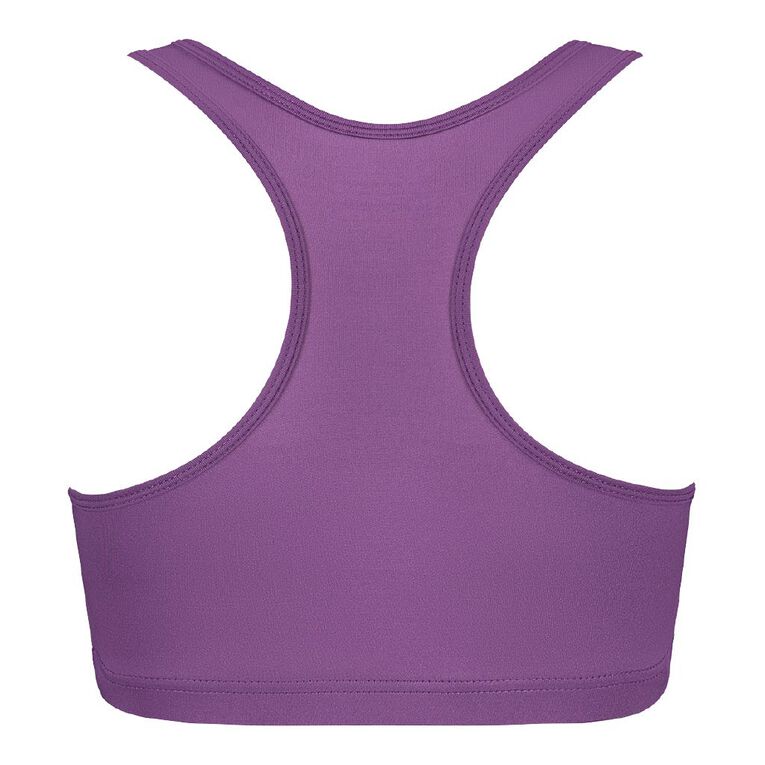 Active Intent Women's Plain Crop Top Purple Dark | The Warehouse