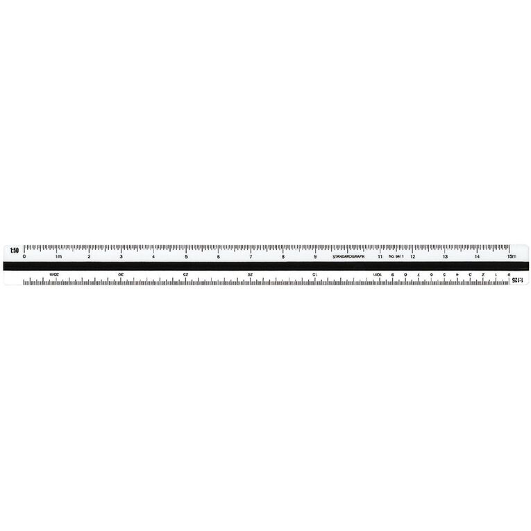 Standardgraph 9410 Tri Scale Ruler Architect Clear Clear | The Warehouse