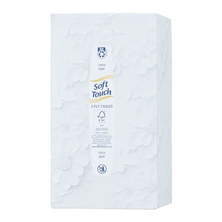 Soft Touch Aloe Vera Facial Tissues 3-ply 150 Pack | The Warehouse