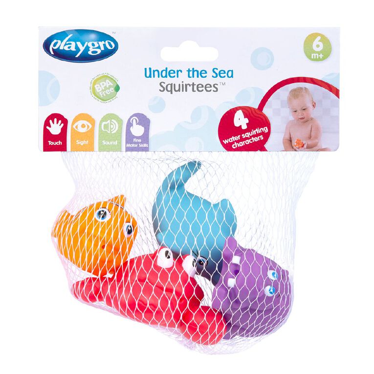 Playgro Squirtees Under The Sea 4 Piece Assorted Assorted | The Warehouse