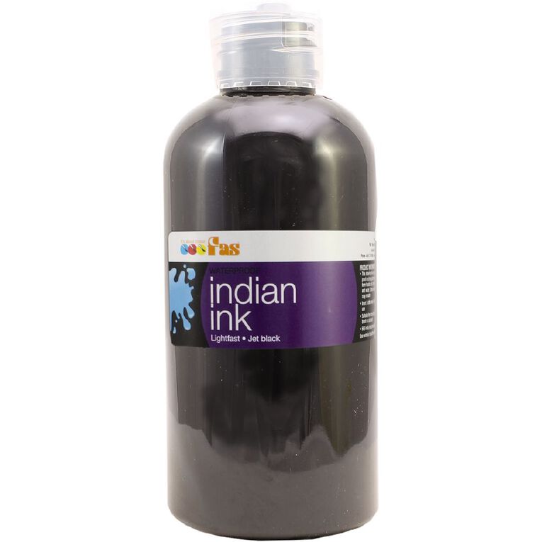 FAS Indian Ink Black 250ml Black | The Warehouse