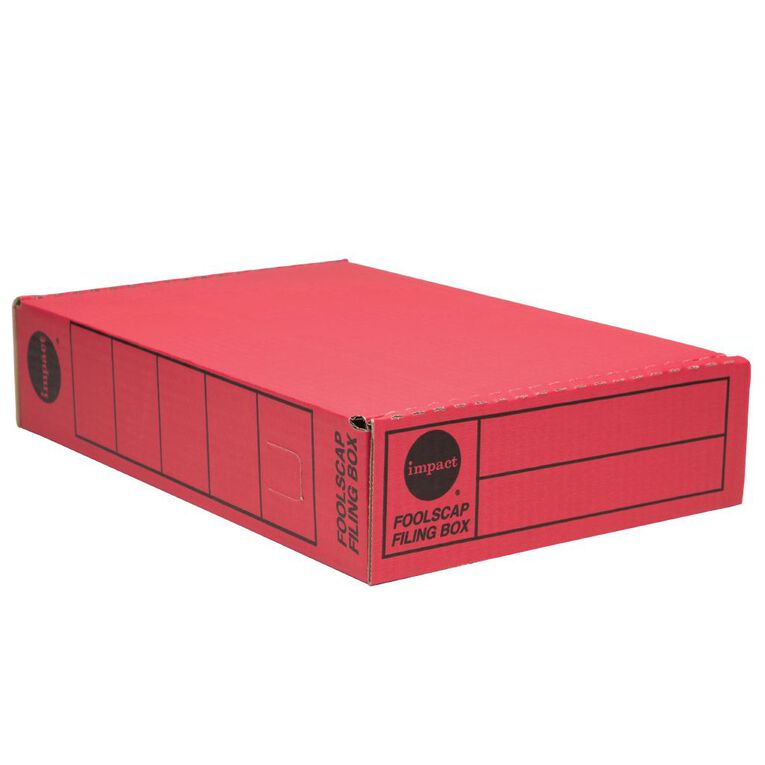 Impact Storage Box Foolscap Red Mid Red Mid | The Warehouse
