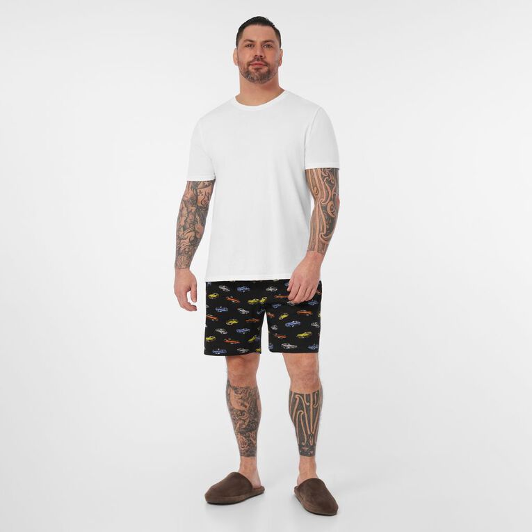 H&H Men's Knit Pyjamas Shorts Black | The Warehouse