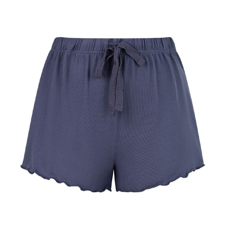 H&H Women's Soft Touch Pyjama Shorts Blue Dark | The Warehouse
