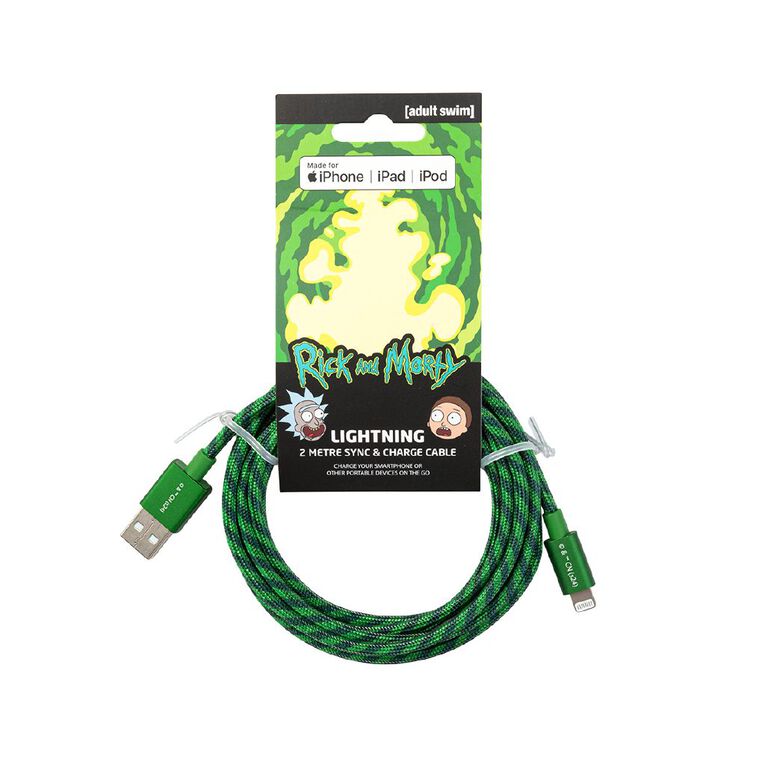 Rick and Morty Lightning Cable 2m | The Warehouse