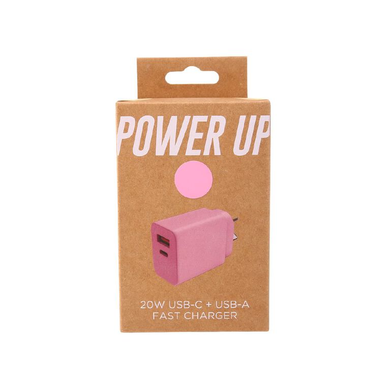 Lifestyles PD 20W USB-C Wall Charger Pink Pink | The Warehouse