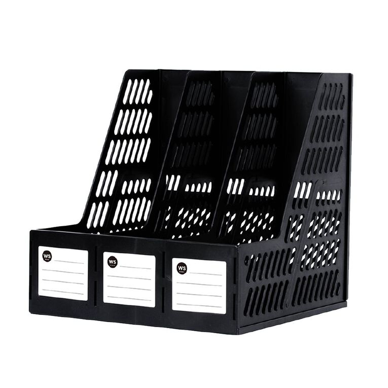 WS Magazine Holder Black Black | The Warehouse