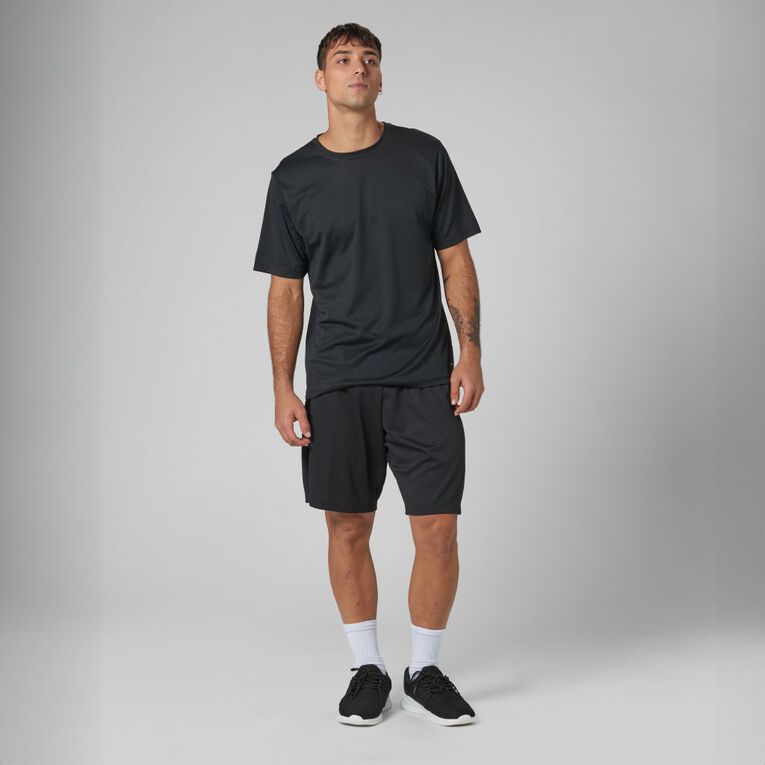 Active Intent Men's Eyelet Shorts Black | The Warehouse