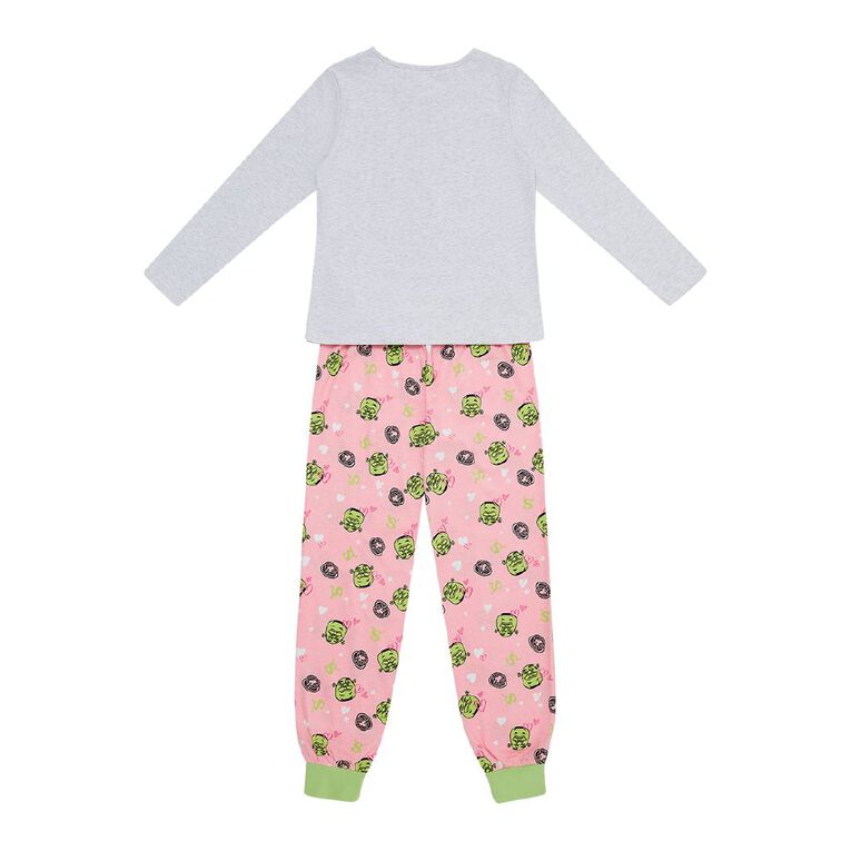 Shrek Girls' Knit Pyjama Set Grey Light | The Warehouse