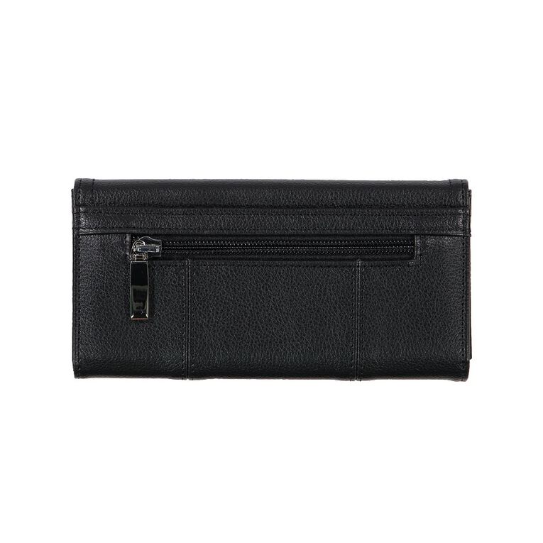 H&H Fold Over Purse Black | The Warehouse