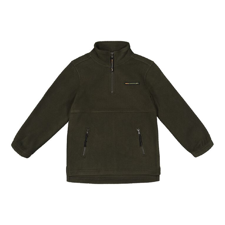 Back Country Microfleece 1/4 Zip Sweatshirt Green Dark PLAIN | The ...