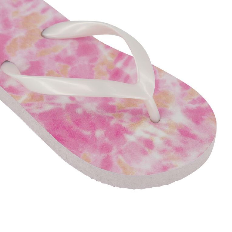 Young Original Senior Kids' Printed Jandals Pink Mid | The Warehouse