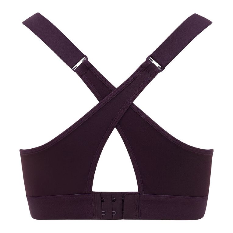Active Intent Women's Action Sports Bra Plum | The Warehouse